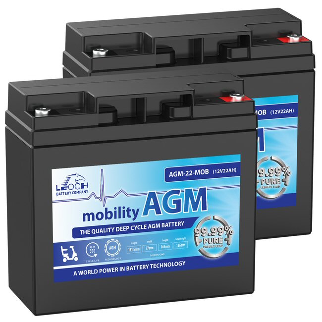 12v 22Ah Mobility Scooter Batteries AGM-22-MOB – hardwarexpress