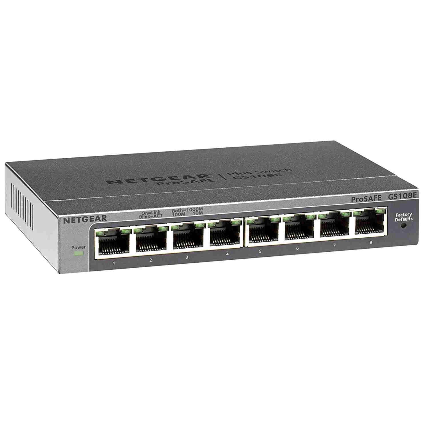 Netgear GS108E 8 Port ProSafe Plus Gigabit Switch – hardwarexpress