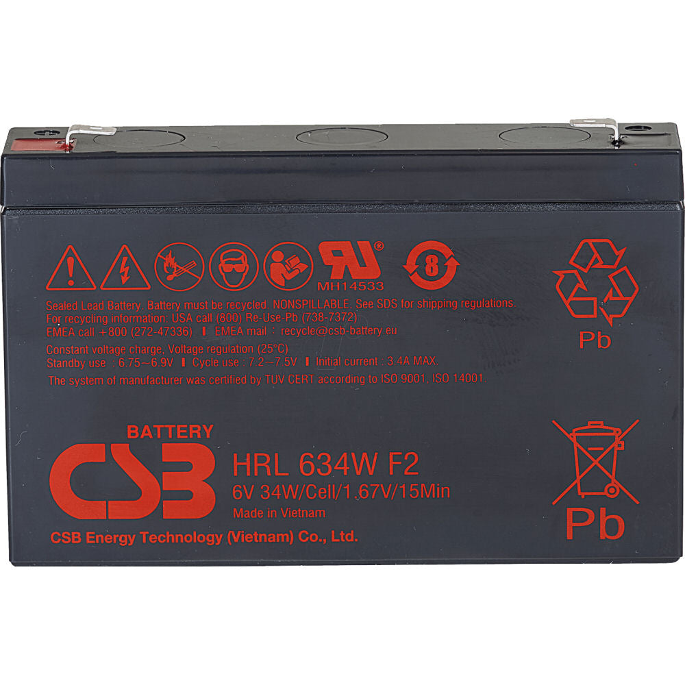HRL634W F2 CSB Battery Replaces BB HR9-6 | 6v 9Ah – hardwarexpress