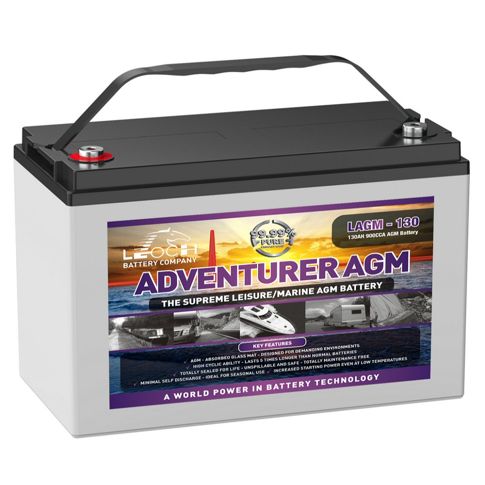 12v 130Ah AGM Leisure Battery Leoch LAGM-130 – hardwarexpress