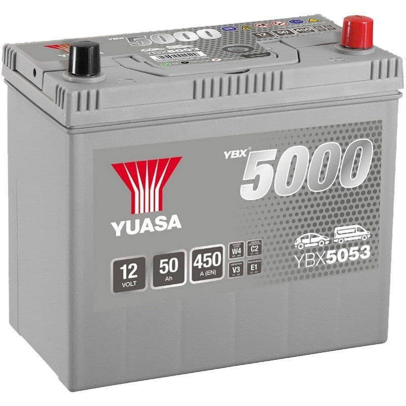 Yuasa YBX5053 Car Battery 12V 50Ah 450A Replaces HSB053 – hardwarexpress