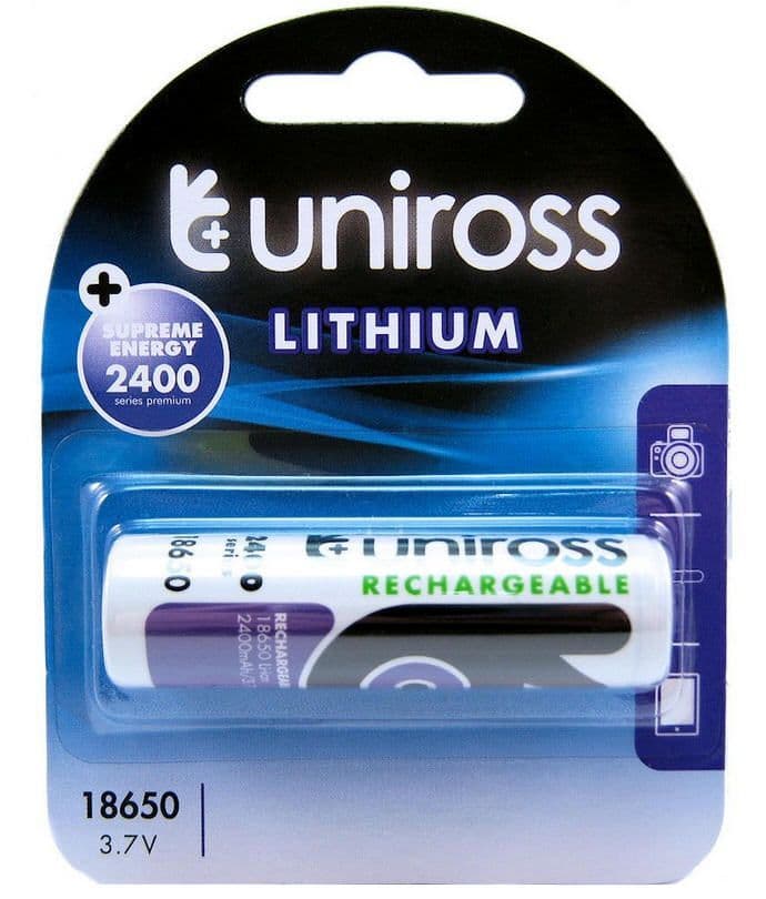 18650 2400 mAh 37V Li-Ion Rechargeable Battery High Top – hardwarexpress
