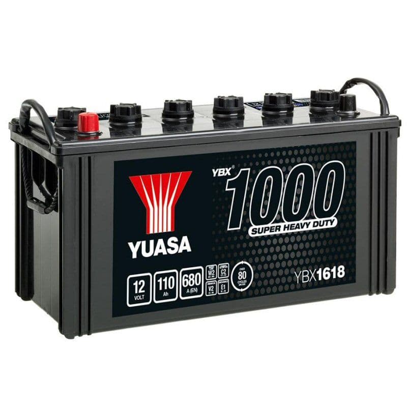 618HD 12V 110Ah 680A Yuasa Cargo Heavy Duty Battery YBX1618 ...