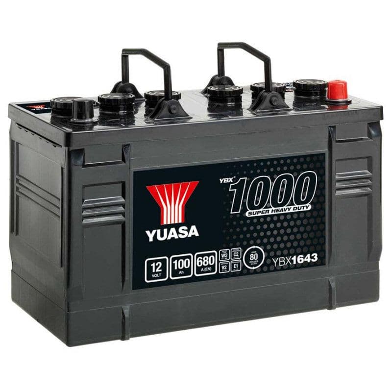 643HD 12V 100Ah 680A Yuasa Cargo Heavy Duty Battery YBX1643 ...