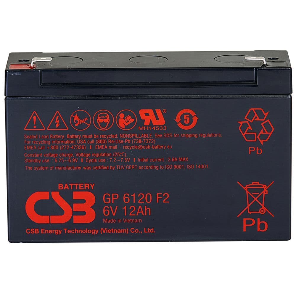 GP6120 F2 CSB Battery 6V 12Ah – hardwarexpress