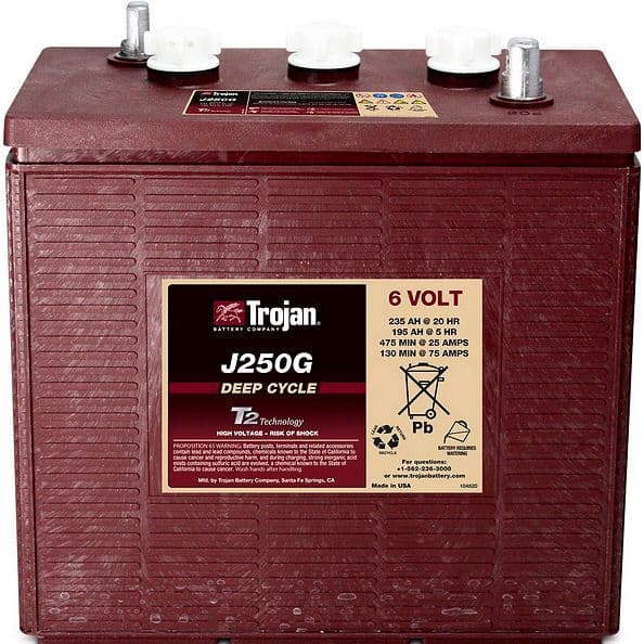 Trojan J250G Trojan Battery Deep Cycle 6V 235Ah – hardwarexpress